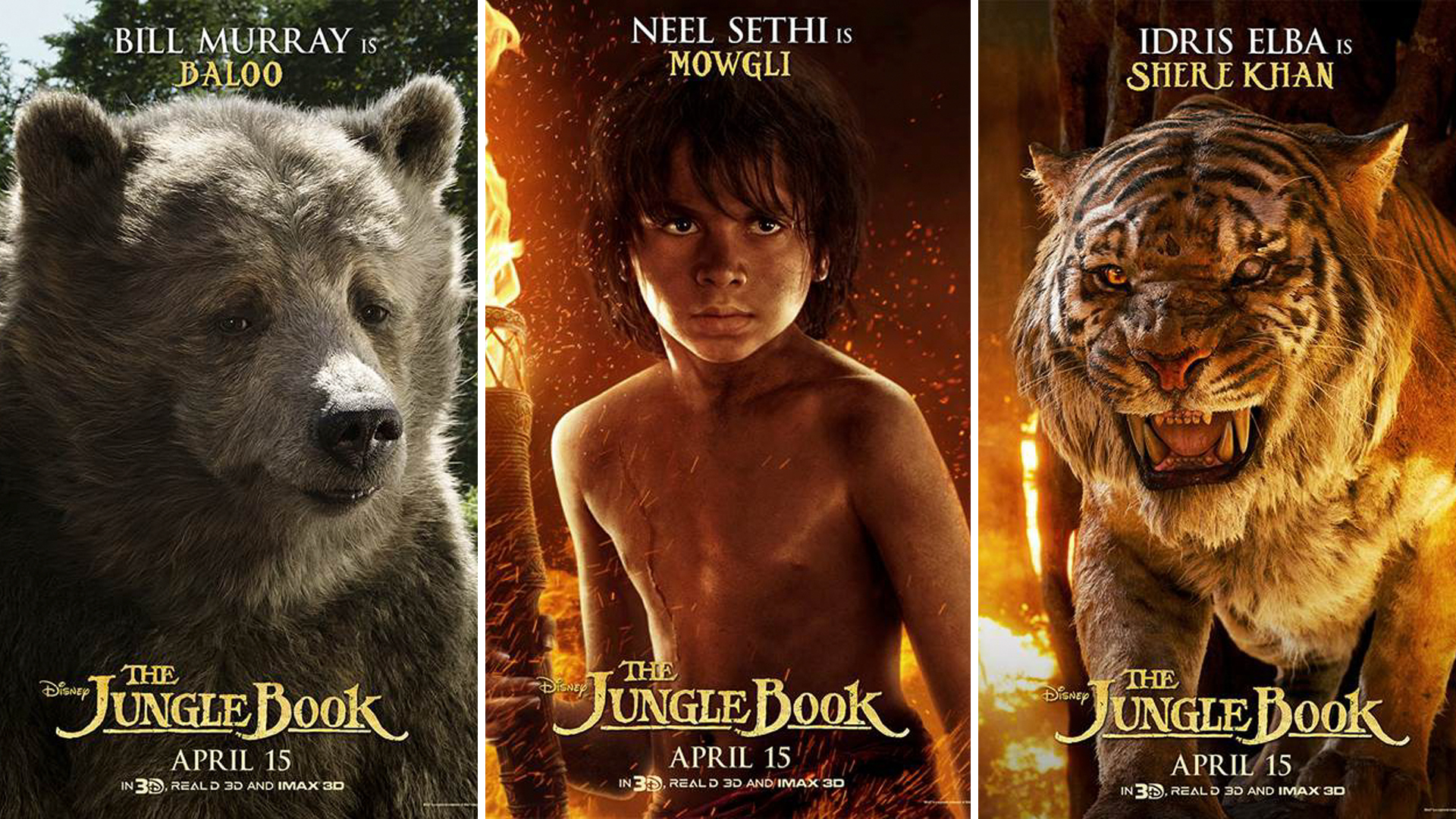 Seven New Character Posters For ‘The Jungle Book’ – We Geek Girls