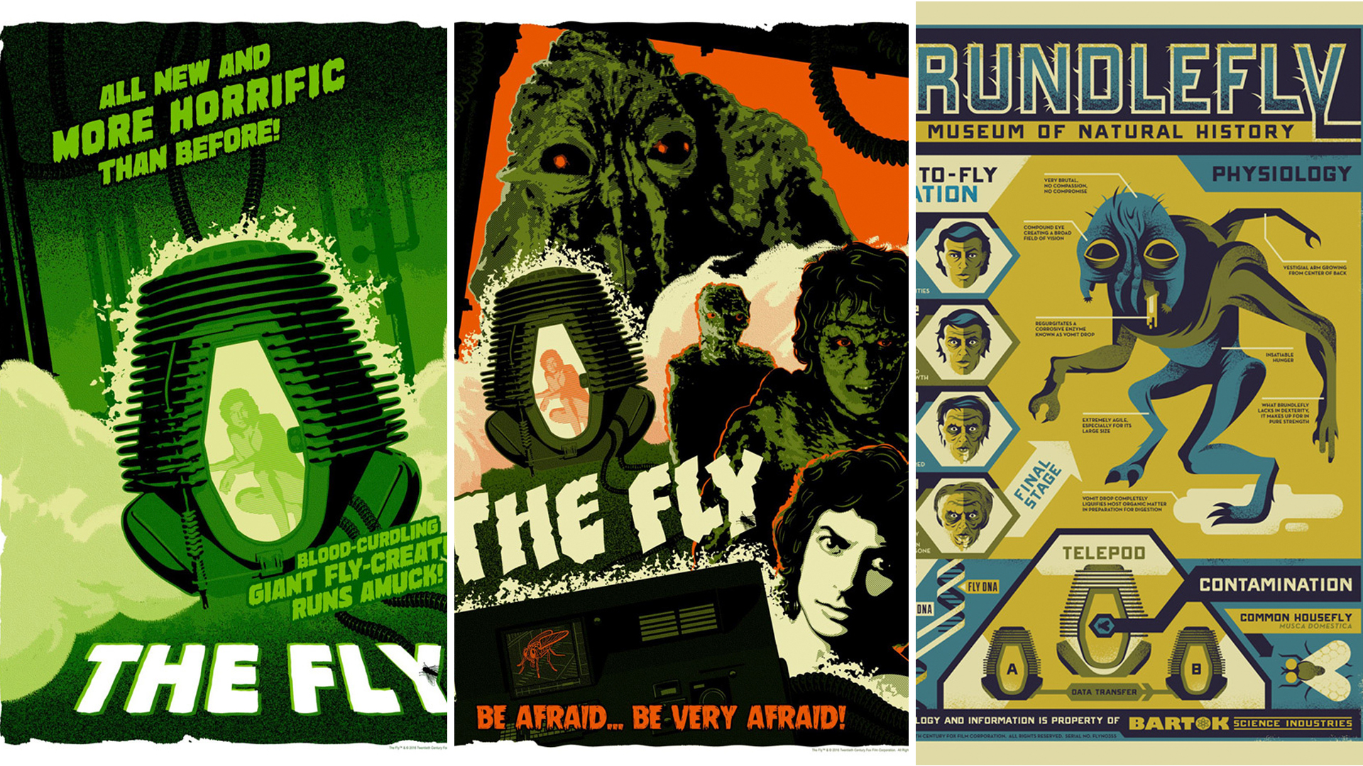 Geek Art: ‘The Fly’ Prints by Brian Miller & Ryan Brinkerhoff – We Geek ...